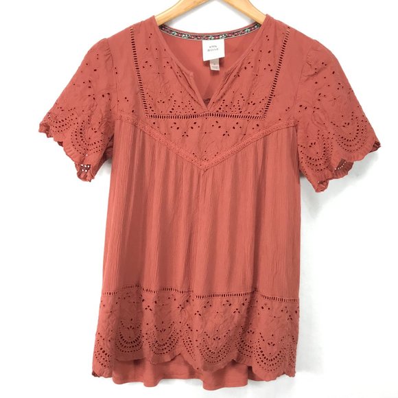 Knox Rose | Tops | Knox Rose Top Womens Small Terracotta Brown ...
